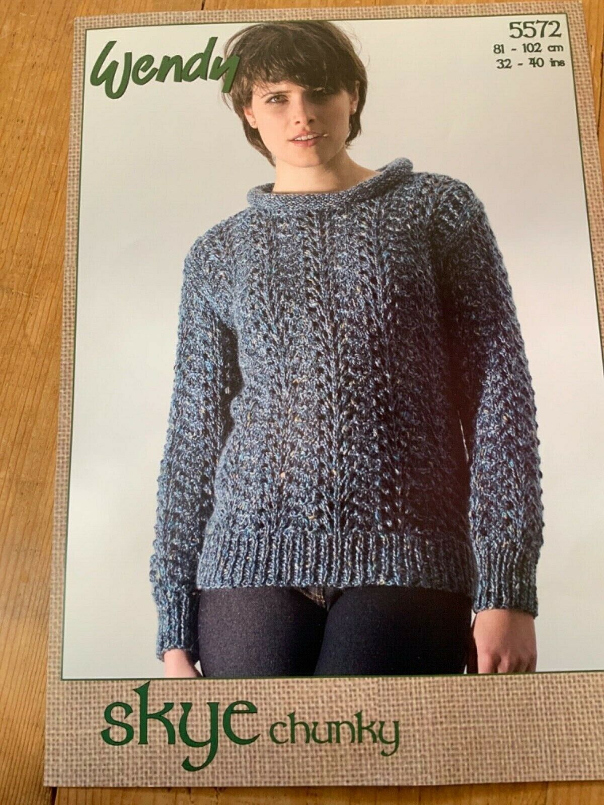 Wendy Knitting Pattern 5572 Skye Chunky Round Lace Jumper - Yarn for ...
