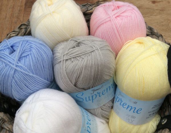 James Brett Supreme Soft & Gentle Baby 4 ply 100g - Yarn for knitting ...