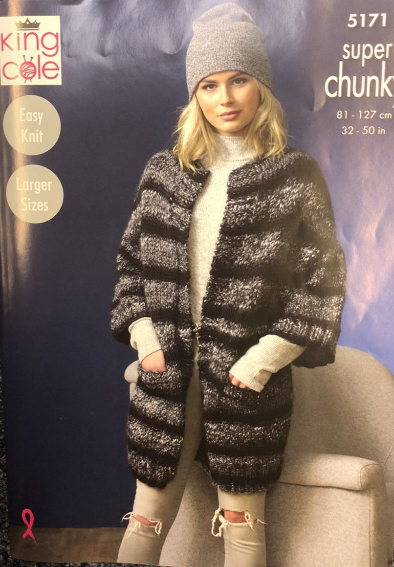 King Cole Knitting Pattern 5171 Super Chunky - Yarn for knitting and ...