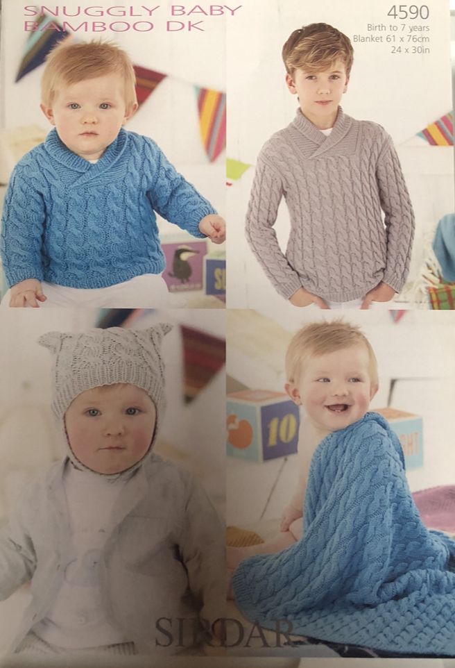 Sirdar Snuggly Baby Bamboo DK Knitting Pattern 4590 - Yarn for knitting ...