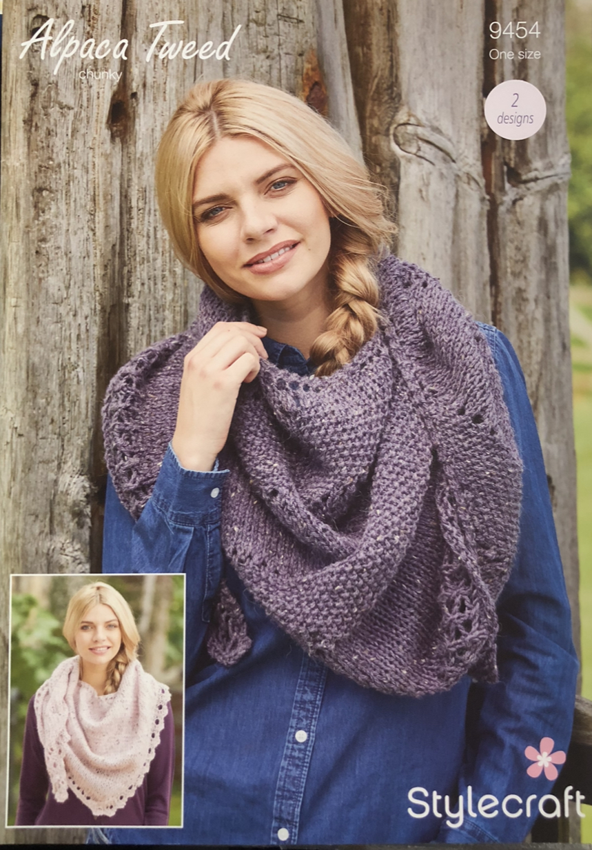 Stylecraft Alpaca tweed Chunky Knitting Pattern 9454 - Yarn for ...